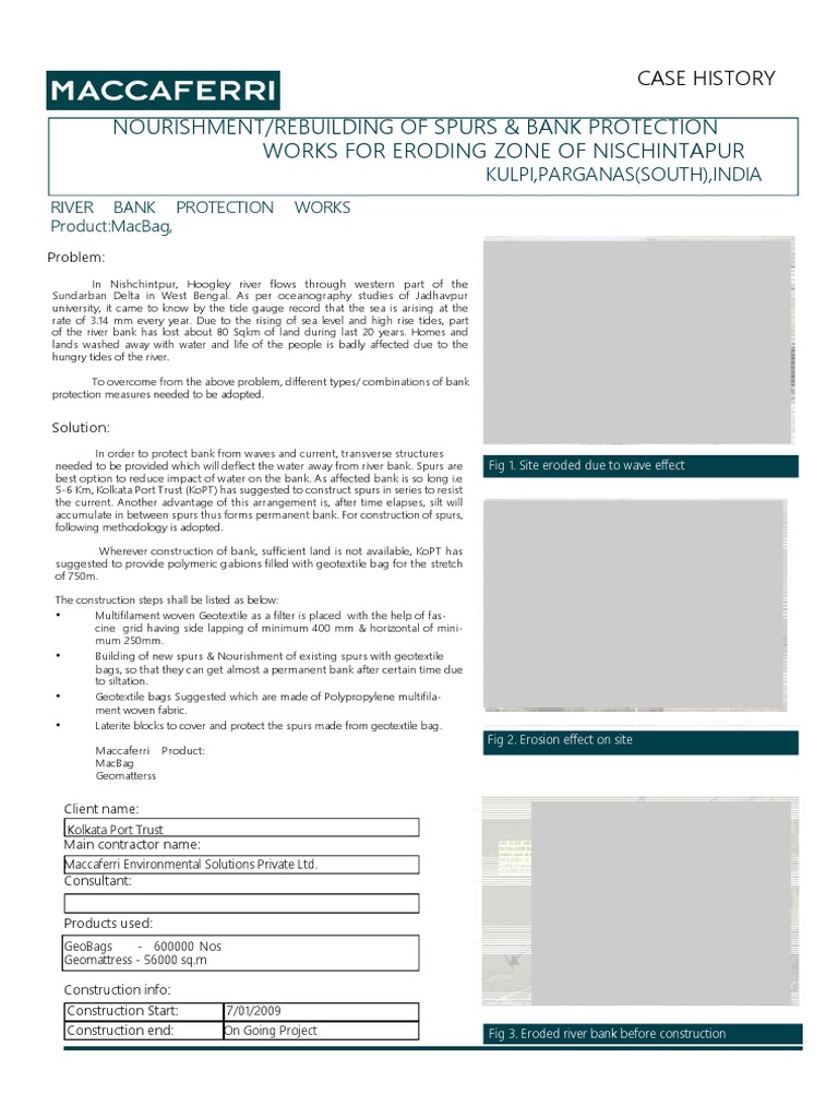 MacBag Use in River Bank Protection | PDF | Tide | Earth Sciences