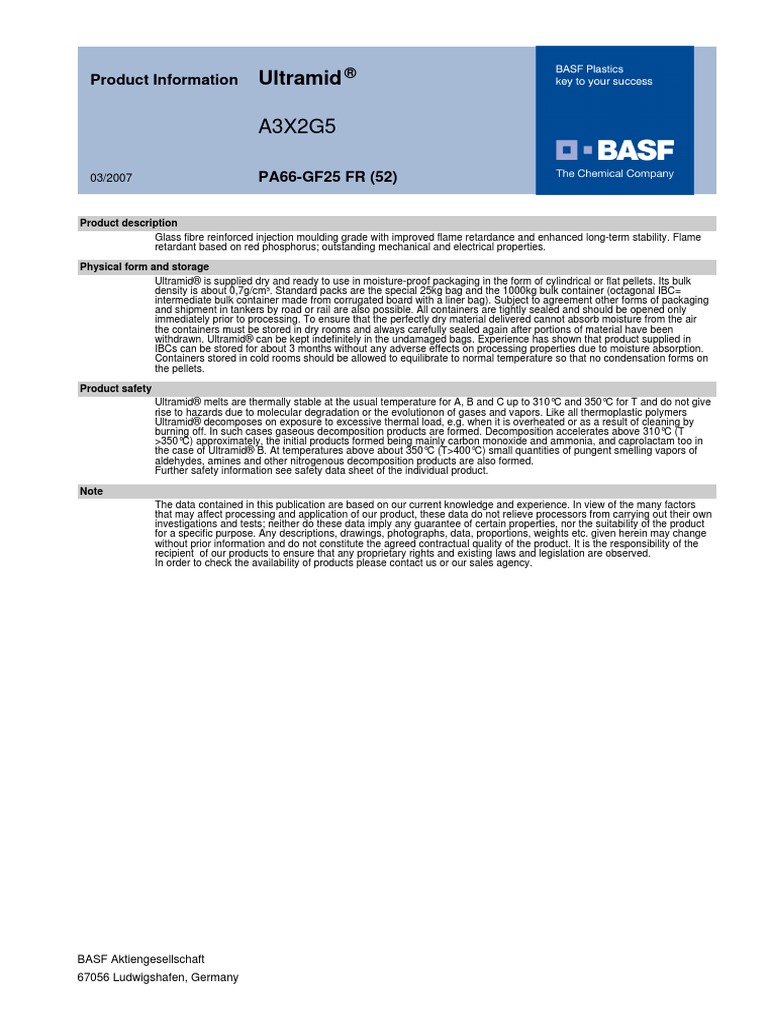 Ultramid A3X2G5 Crni PDF | PDF | Carbon | Celsius