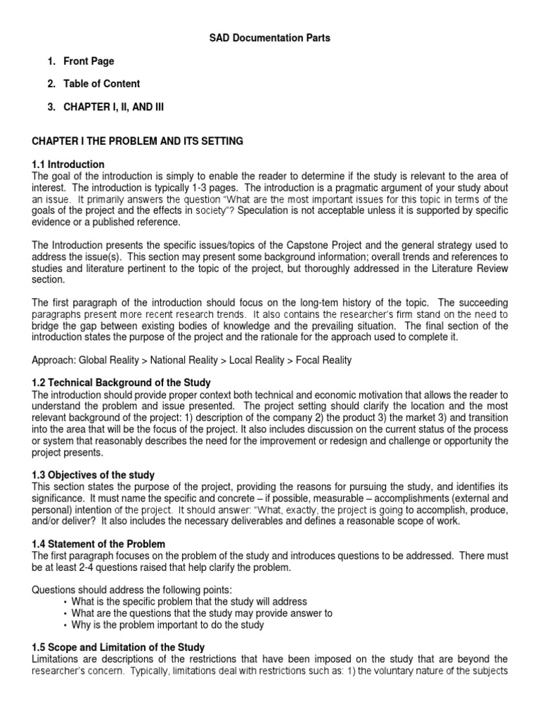 Sad - Documentation | Specification (Technical Standard) | Science ...