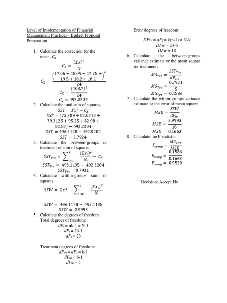 DFW DF DFW 24-6 DFW 18 | Download Free PDF | Degrees Of Freedom (Statistics) | Errors And Residuals