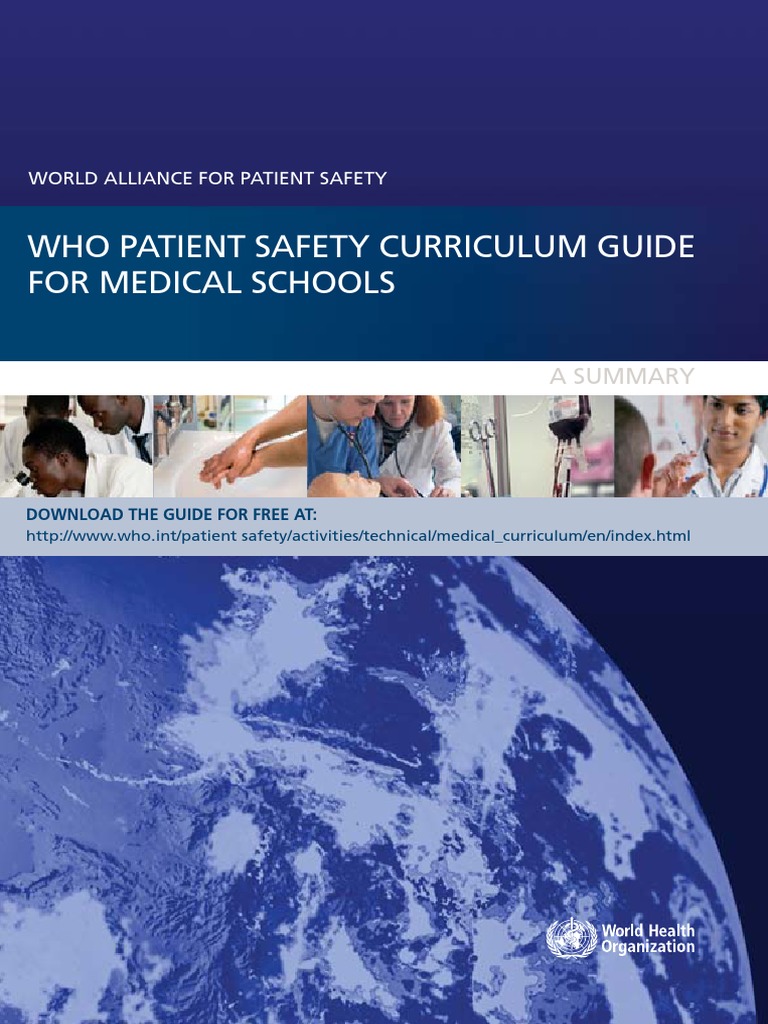 Who Ps Curriculum Summary PDF | PDF | Patient Safety | Human Factors ...