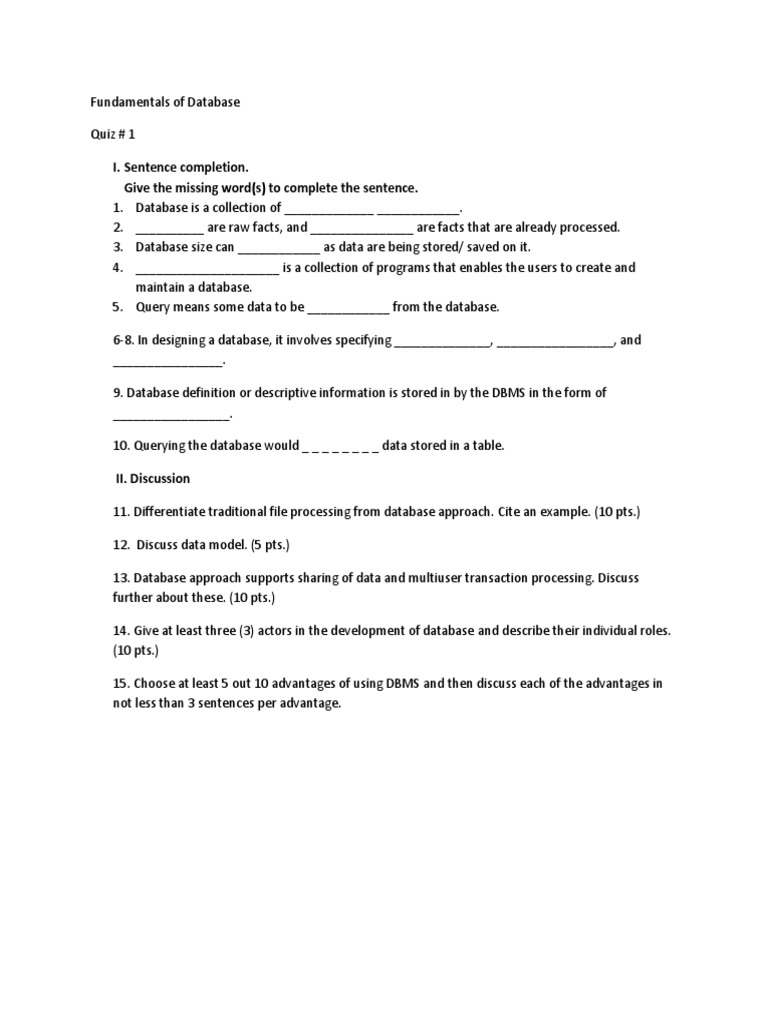 Fundamentals of Database System | PDF
