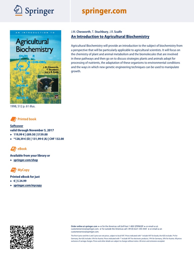 Agricultural Biochemistry | PDF