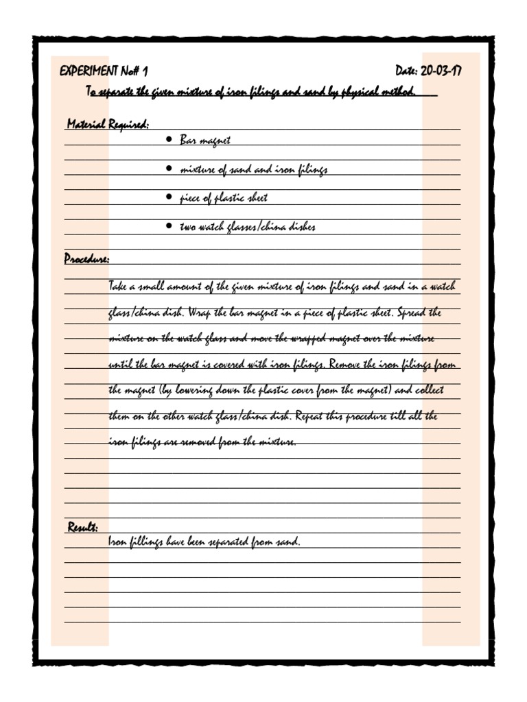 How To Write Practical | PDF | Magnet | Glasses