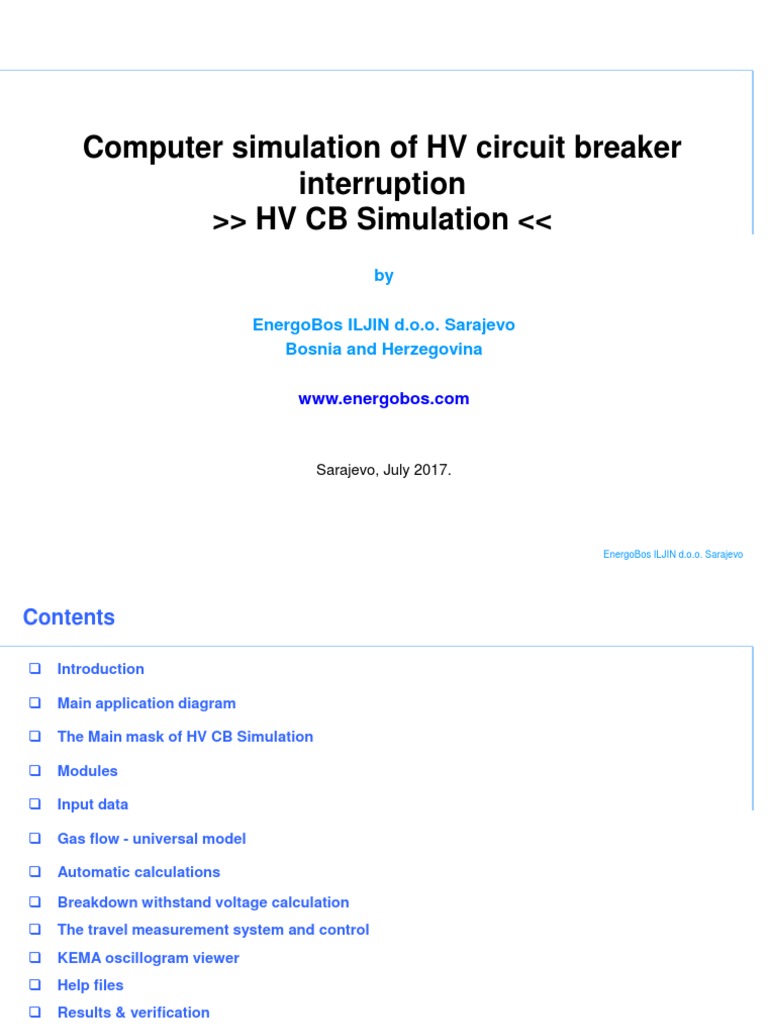 HV Circuit Breaker Simulation Guide | PDF | Electric Arc | Simulation