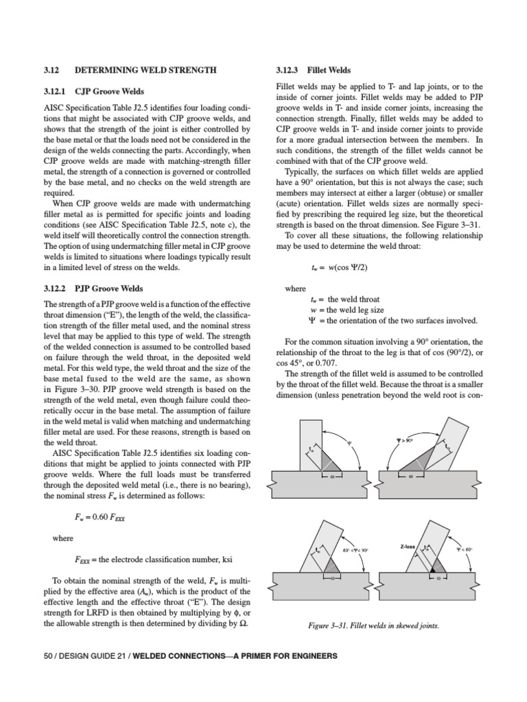 Extracted Pages From Design Guide 21 - Welded Connections - A Primer ...