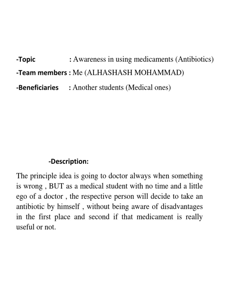 Al Hashash Mohammad IIE45 | PDF | Antibiotics | Pharmacy
