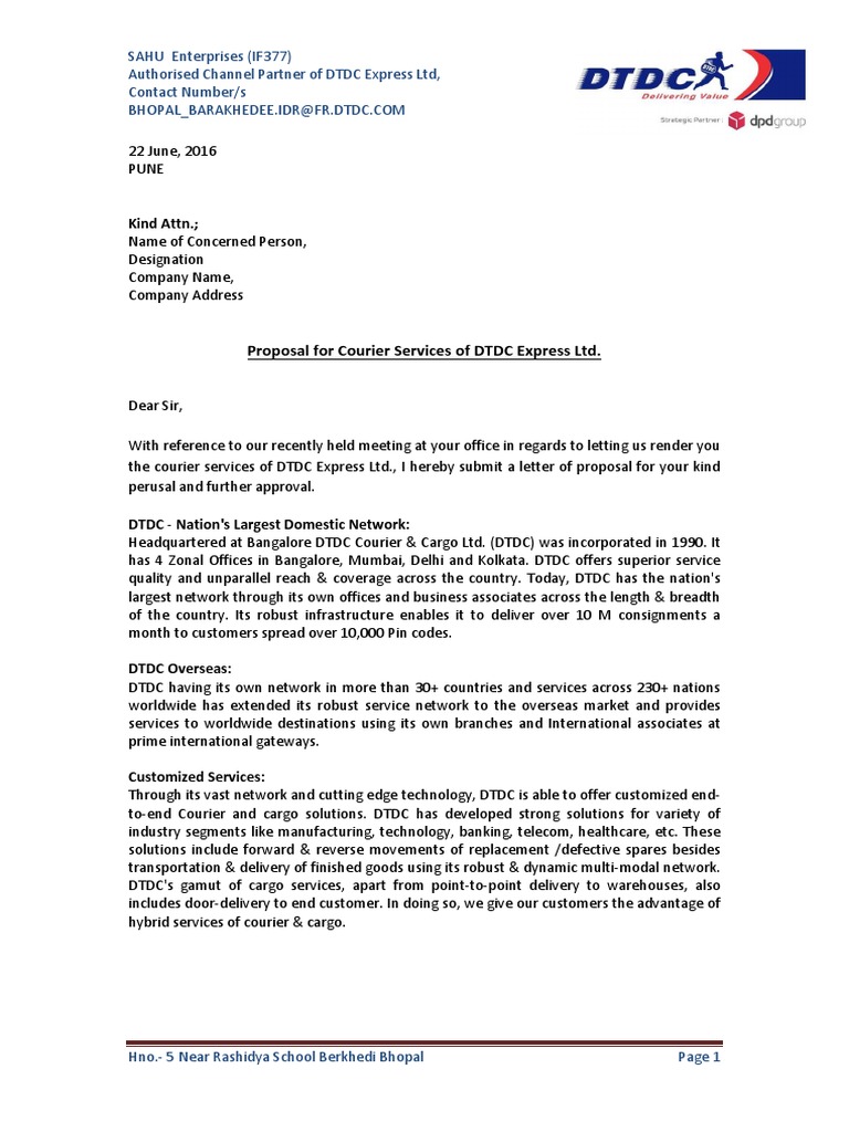 Quotation Format | Insurance | Logistics