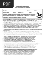 Preguntas Control de Lectura Don Quijote | PDF | Don Quijote | Caballero