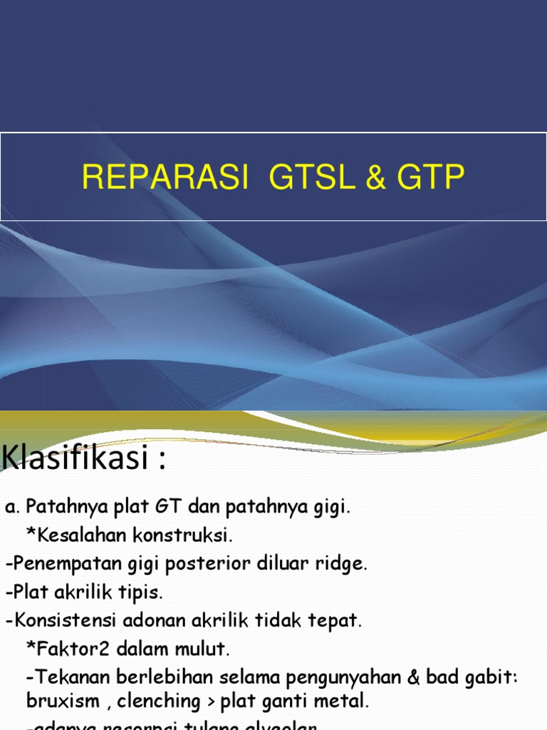 Reparasi Relining Rebasing GTP | PDF