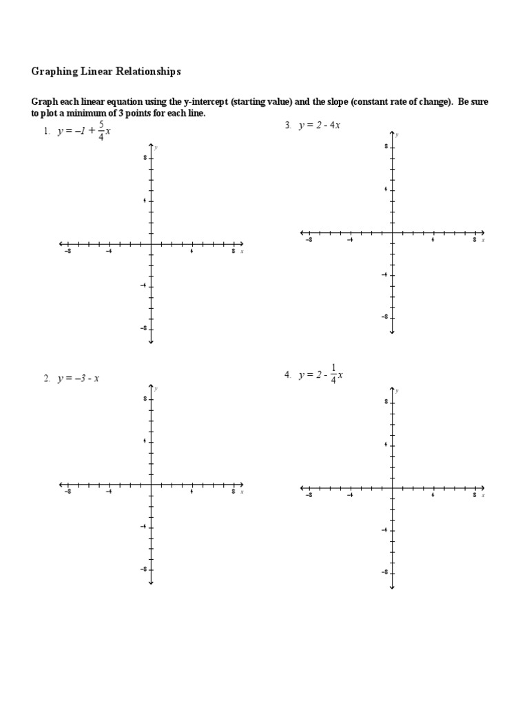 Graphing Linear Equations | PDF | Mathematical Concepts | Mathematical ...