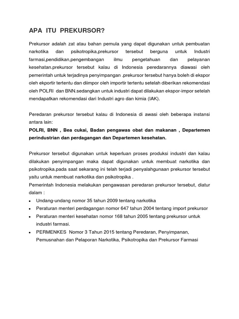 Apa Itu Prekursor | PDF