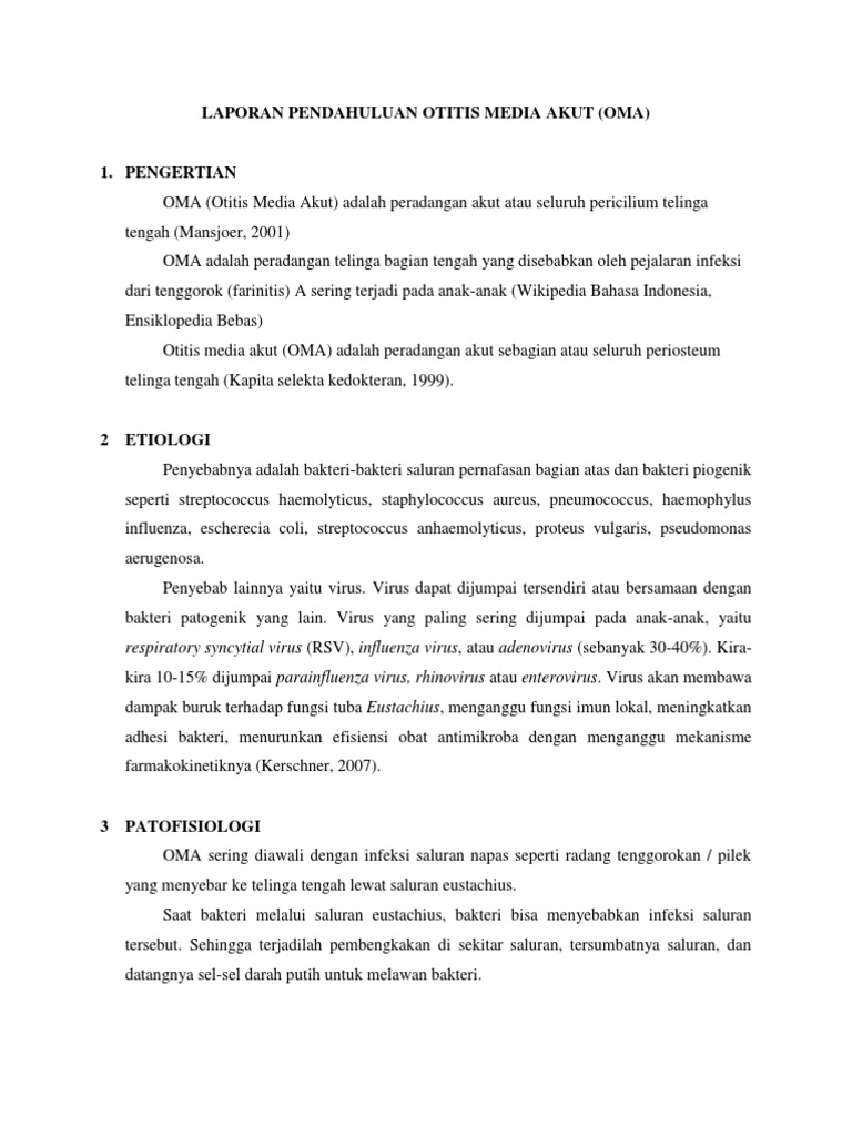 LP Dan Askep Teoritis OMA | PDF