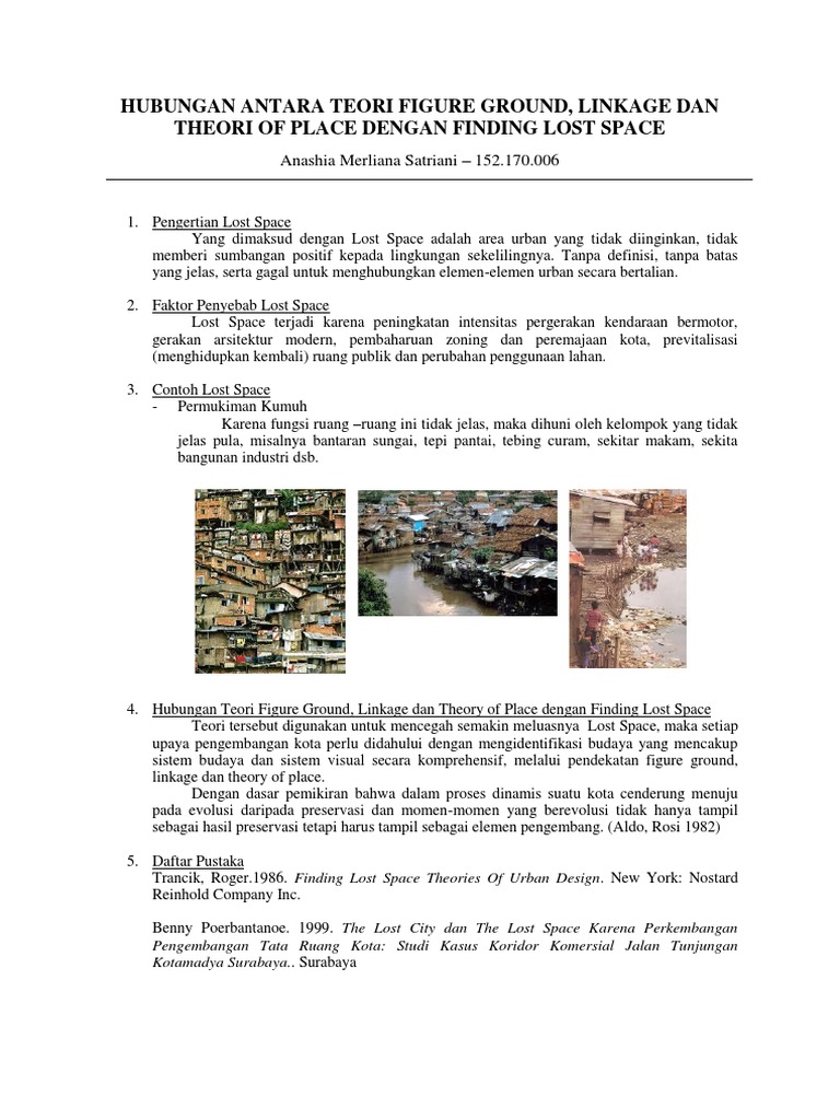 Hubungan Teori Roger Trancik Dengan Finding Lost Space | PDF