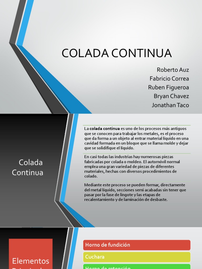 Proceso de Colada Continua en Metalurgia | PDF