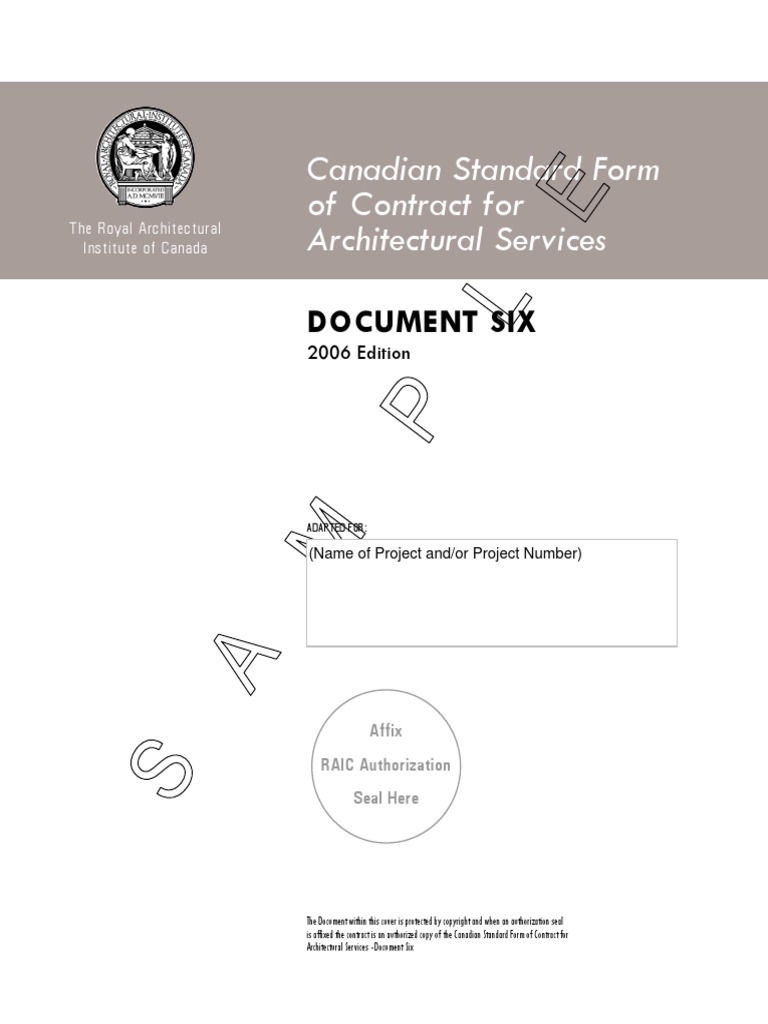 RAIC Doc 6 | PDF | Architect | Copyright