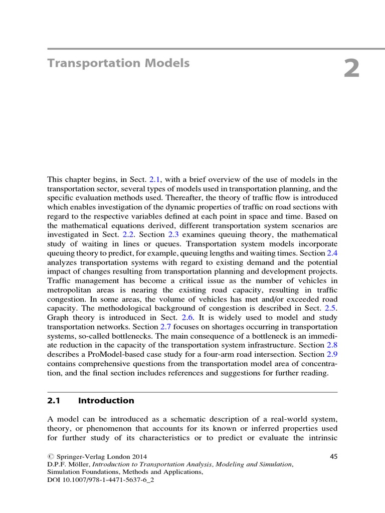 Transportation Models | PDF | Traffic Congestion | Traffic
