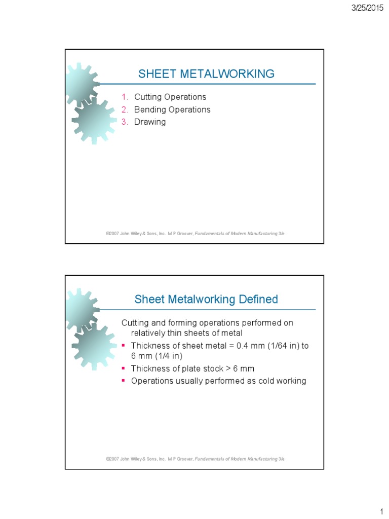 Chapter 4-2 Sheet Metal Forming | PDF | Sheet Metal | Crafts