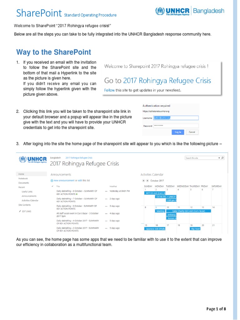 SOP - SharePoint | PDF | Share Point | Hyperlink