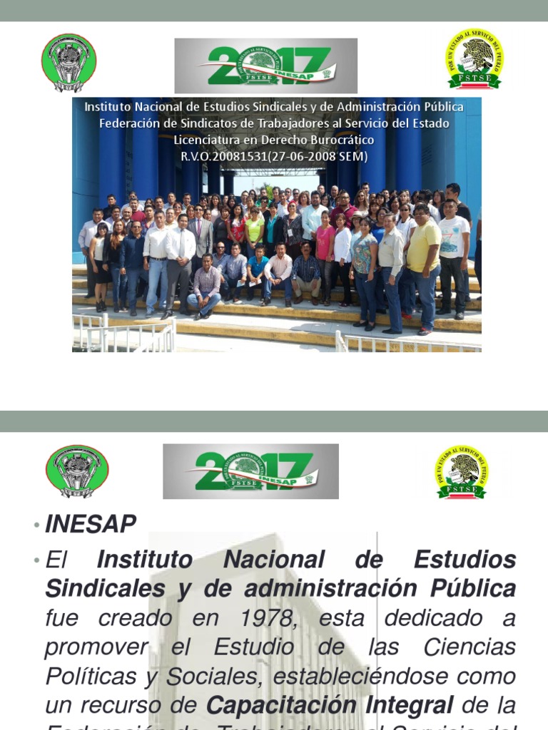 Presentación INESAP 2017 | PDF | Administración Pública | Derecho laboral