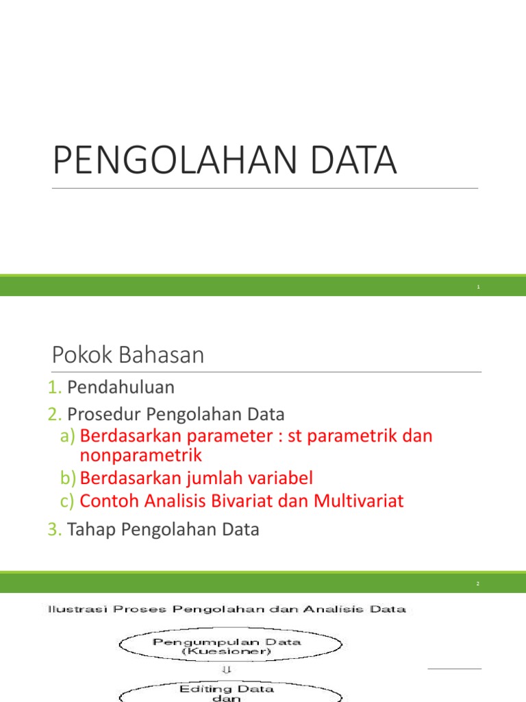 Prosedur Pengolahan Data Statistik | PDF