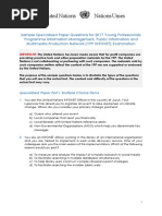 UN Written Assessment Test Samples | PDF | Evaluation | Business