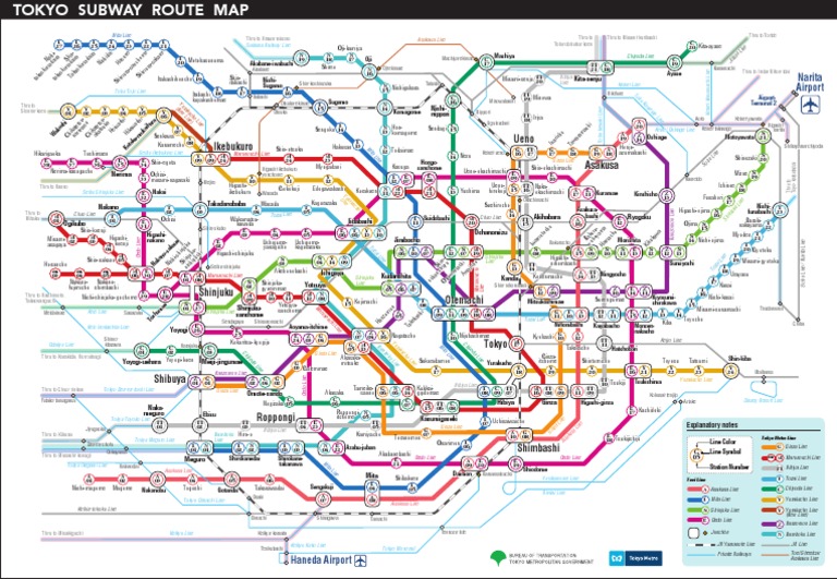 Tokyo Subway Route Map Overview | PDF