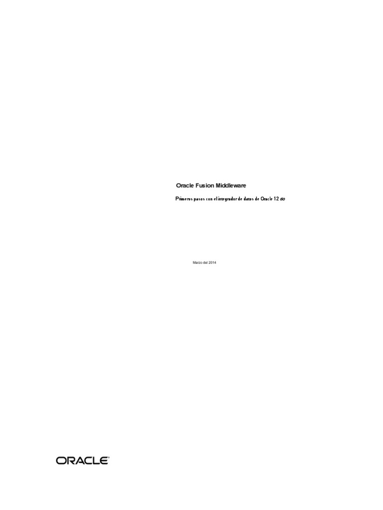 ODI 12c Getting Started Guide - En.es | PDF | Java (lenguaje de programación) | Middleware