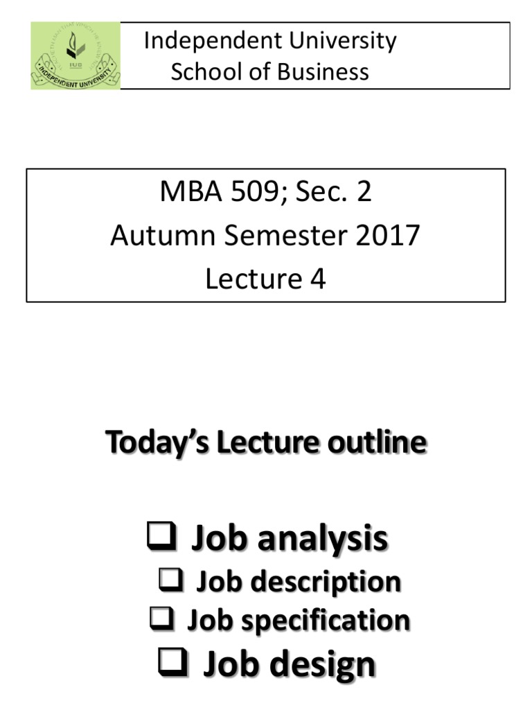 MBA 509 HRM Sec 2 Lecture 4 Handout | PDF | Employment | Strategic Management