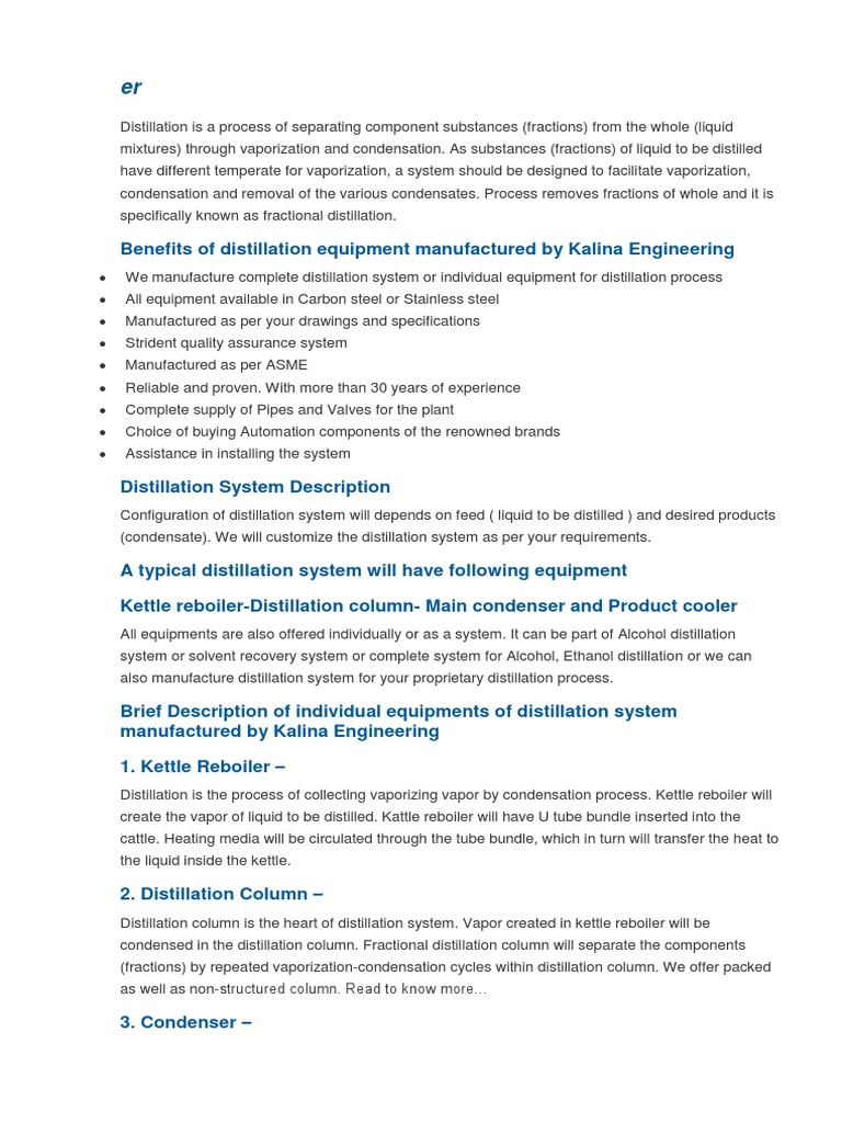 Distillation | PDF | Distillation | Applied And Interdisciplinary Physics