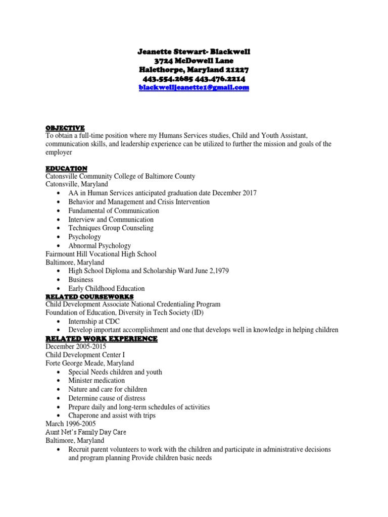 Resume For Csit Class New One | PDF | Child Development | Relationships