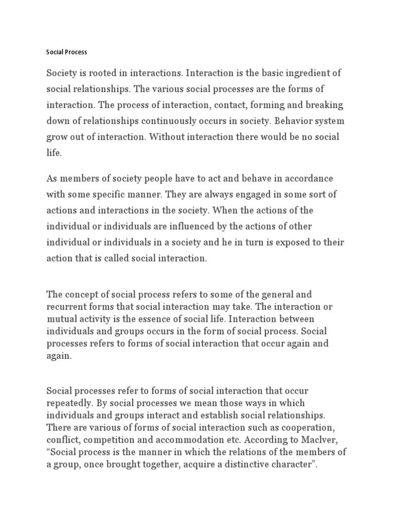 Understanding Social Processes: The Recurring Forms of Social ...