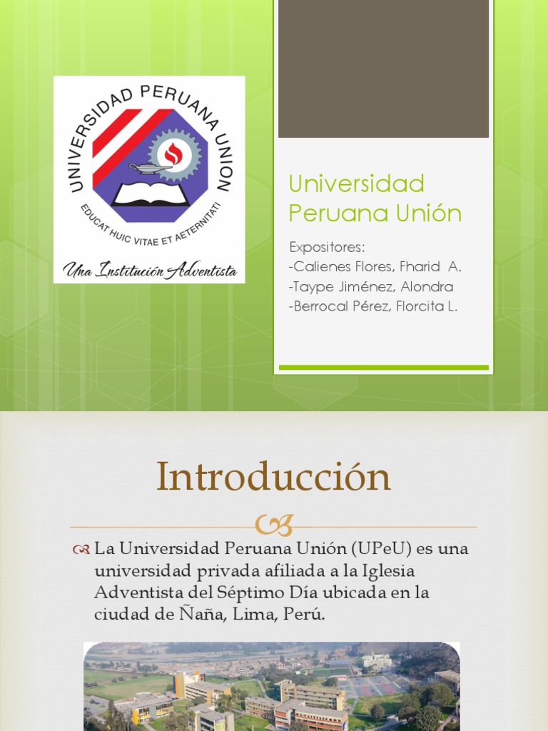 Universidad Peruana Unión | PDF | Perú | Universidad