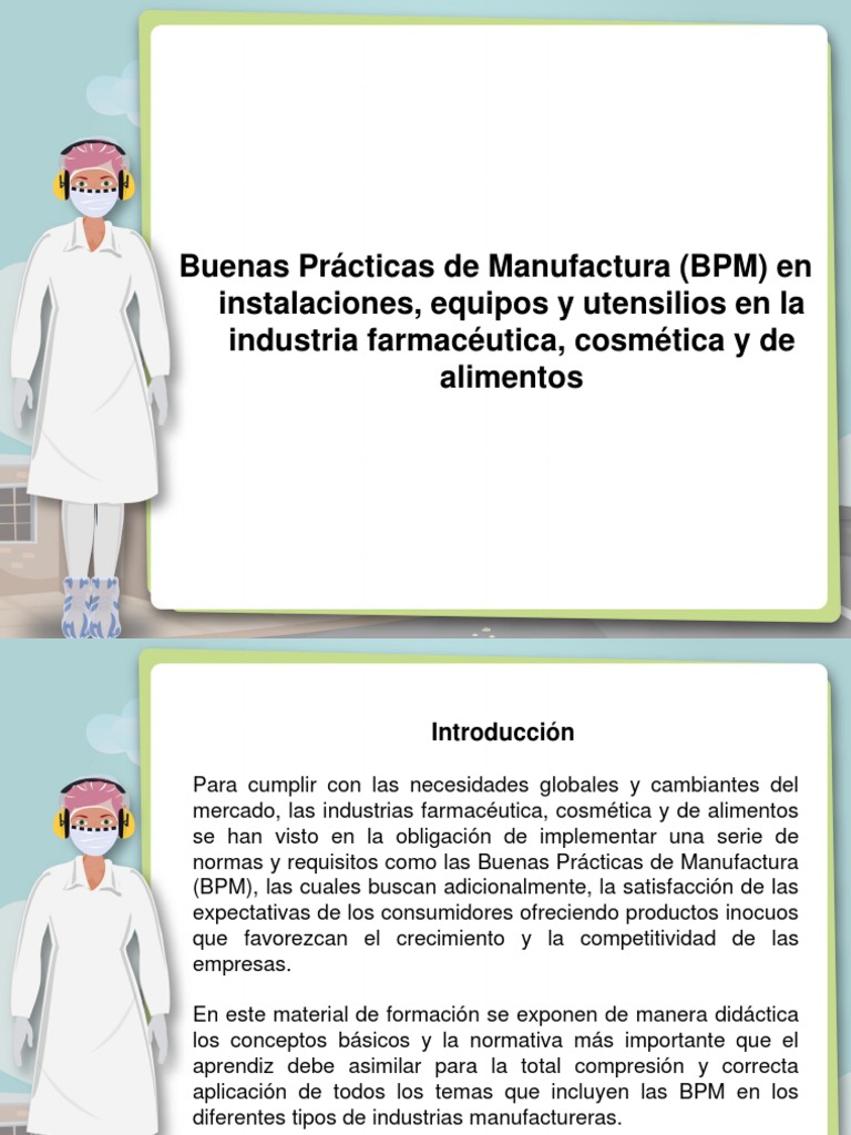 Buenas_Practicas_de_Manufactura_en_instalaciones_equipos_y_utensilios.pdf | Agua | Calidad ...