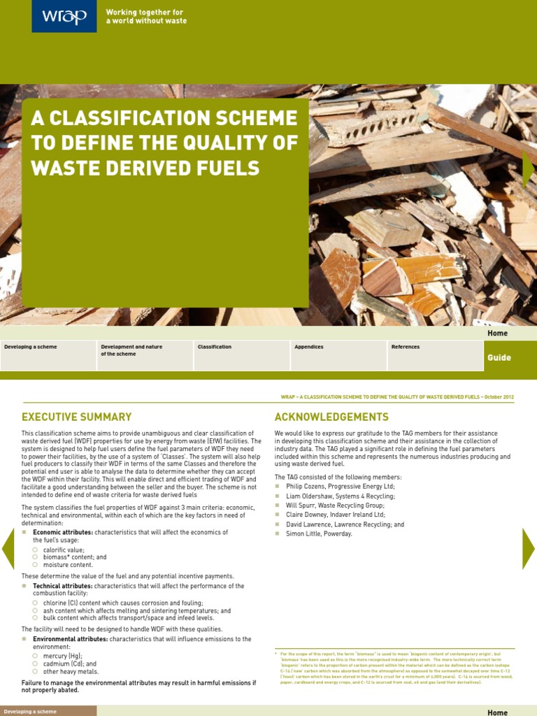 WDF Classification | PDF | Municipal Solid Waste | Waste