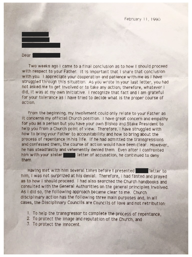 Stake President Letter | PDF