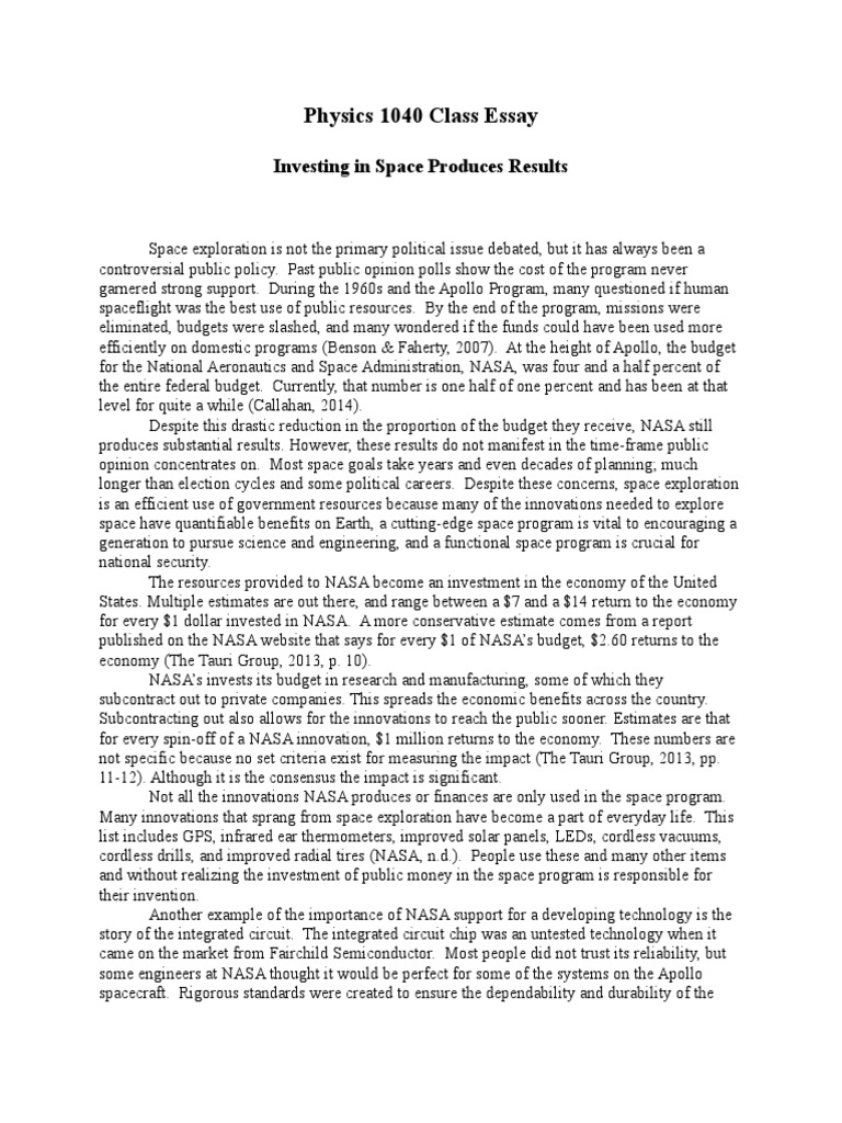Economic Benefits of NASA Investments | PDF | Nasa | Apollo Program