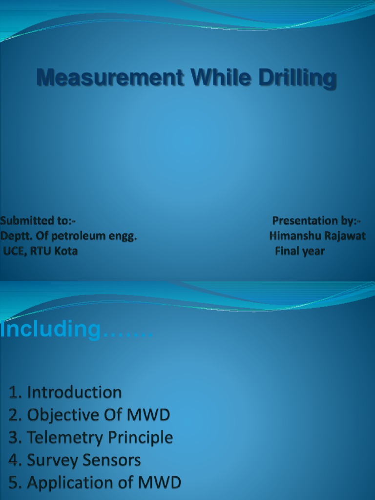 Measurement While Drilling | PDF