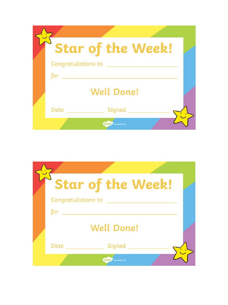 Estrella de La Semana | PDF