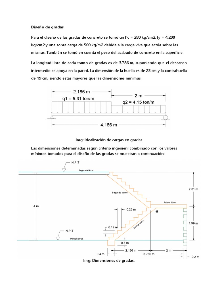 Diseño de Gradas | PDF | Ingeniería de Edificación | Ingeniero civil