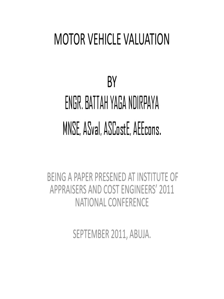 Motor Vehicle Valuation Guide | PDF | Real Estate Appraisal | Fuel ...