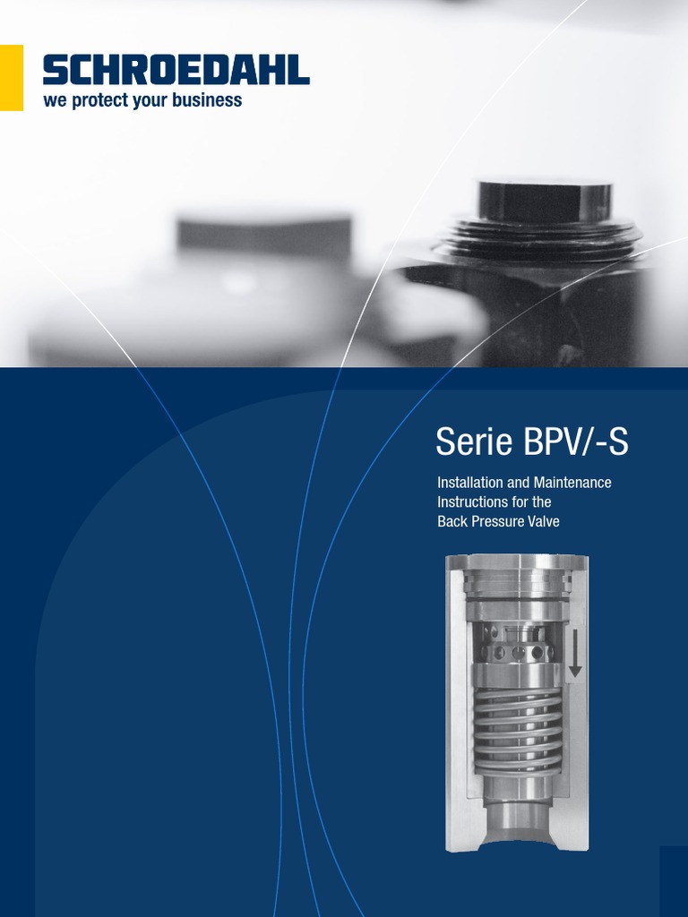Serie BPV/-S: Installation and Maintenance Instructions For The Back Pressure Valve | PDF ...