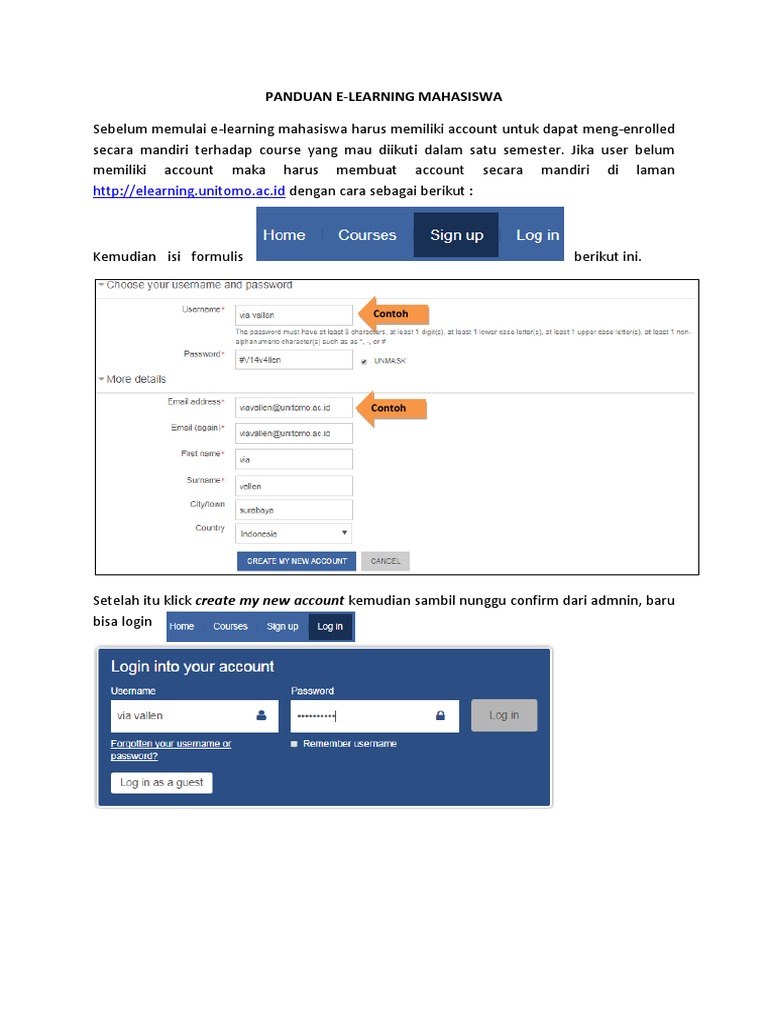 Panduan E-Learning Mahasiswa Unitomo | PDF | Karier & Perkembangan ...