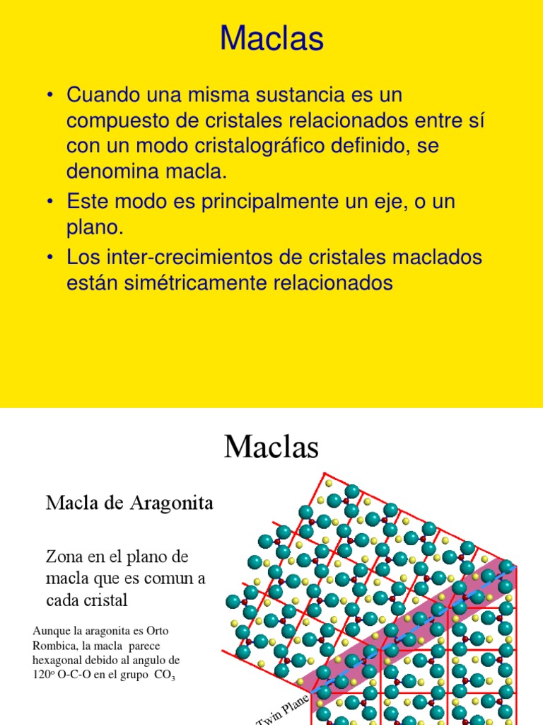 Tipos y características de maclas | PDF | Minerales | Cristal