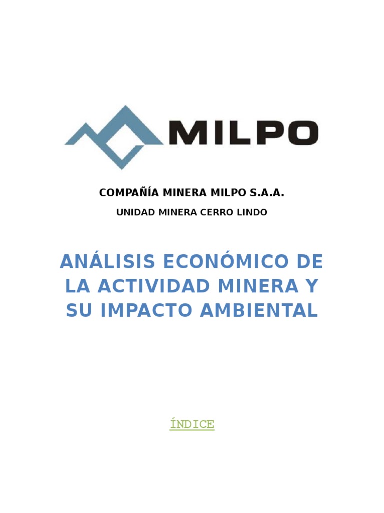 Milpo | PDF | Minería | Cobre