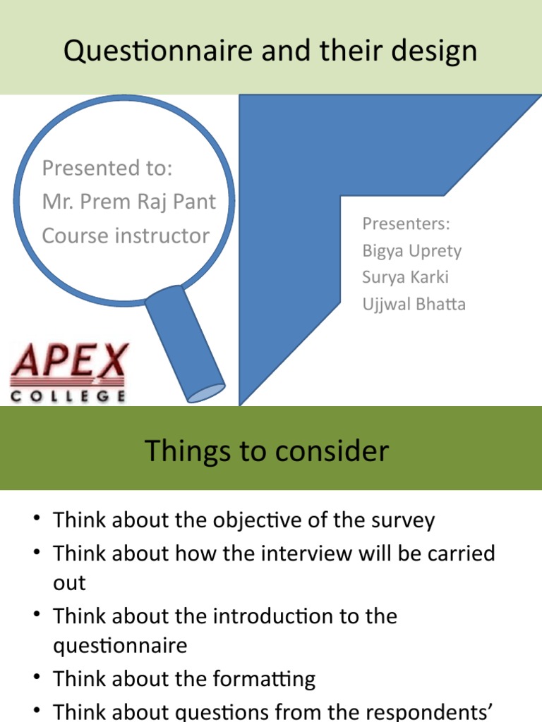 Questionnaire and Their Design | PDF | Questionnaire | Question