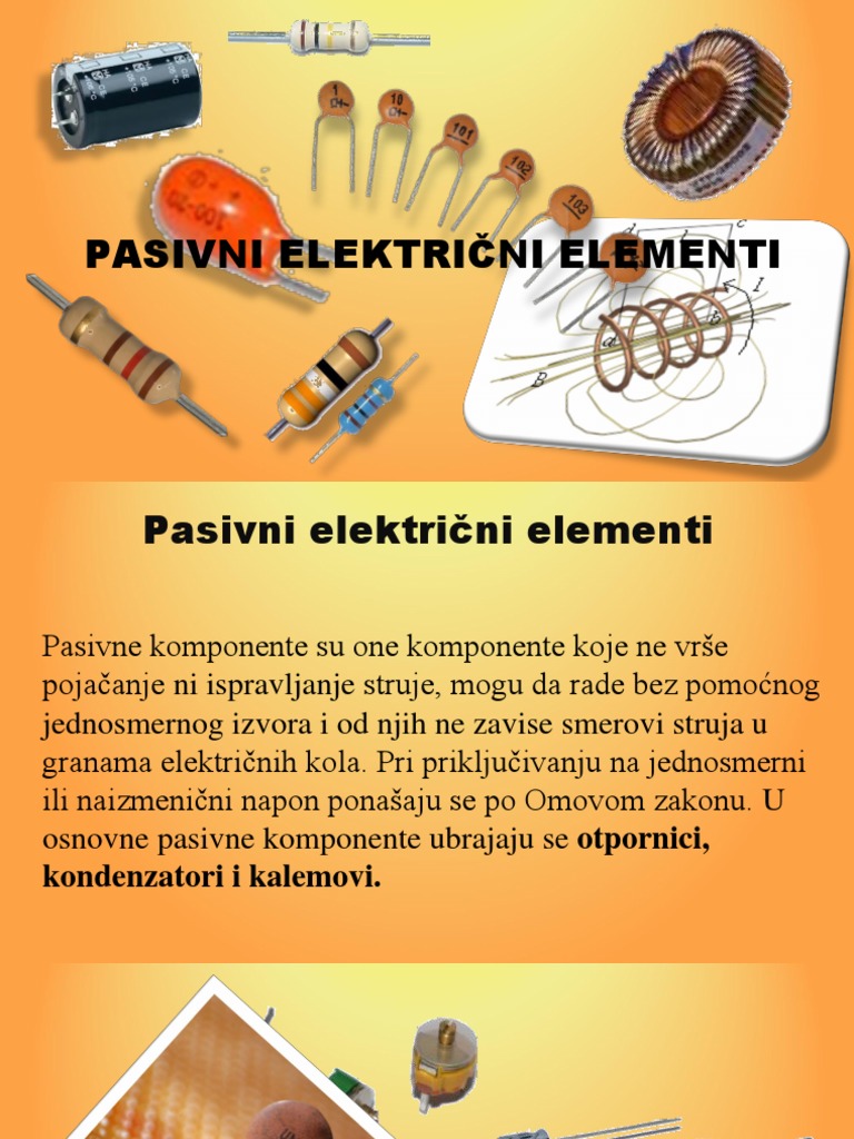 Pasivni Elektricni Elementi Kondenzatori | PDF