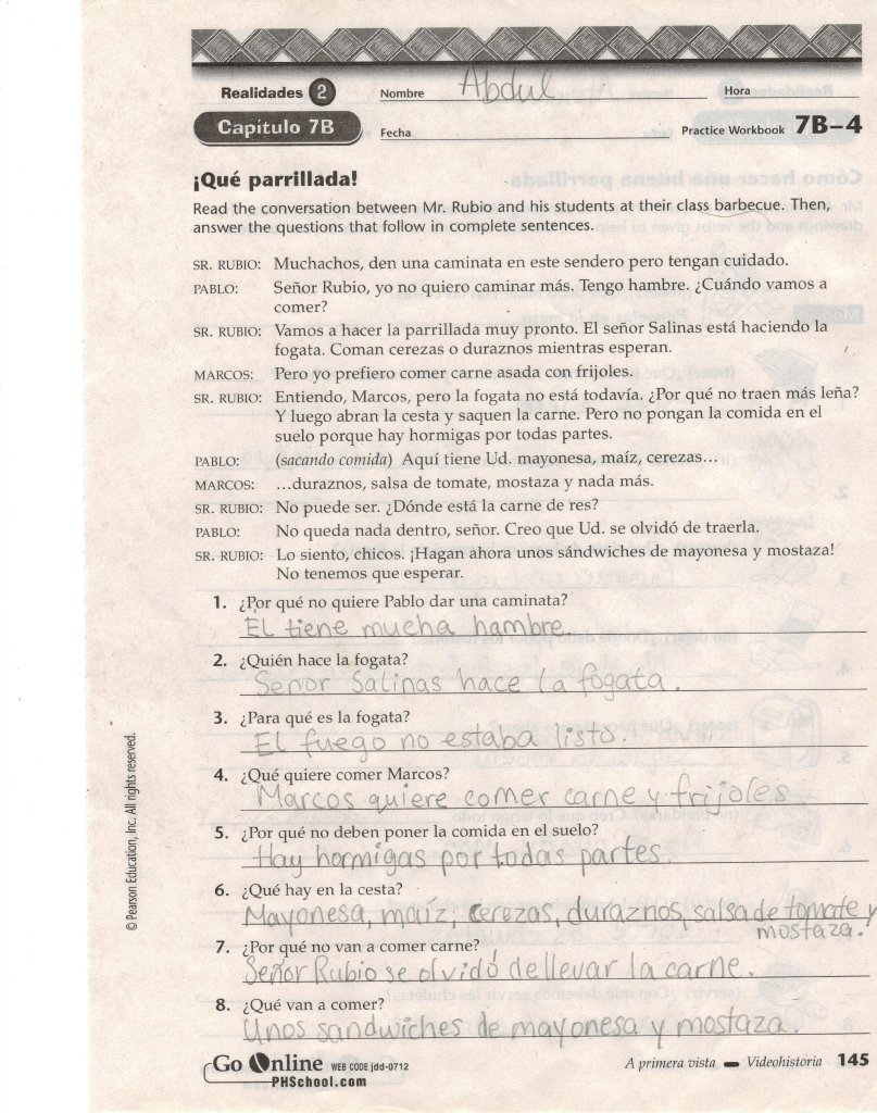 Spanish Workbook 145 | PDF