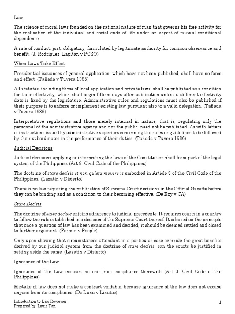 A Comprehensive Overview of Key Legal Concepts and Principles Related ...