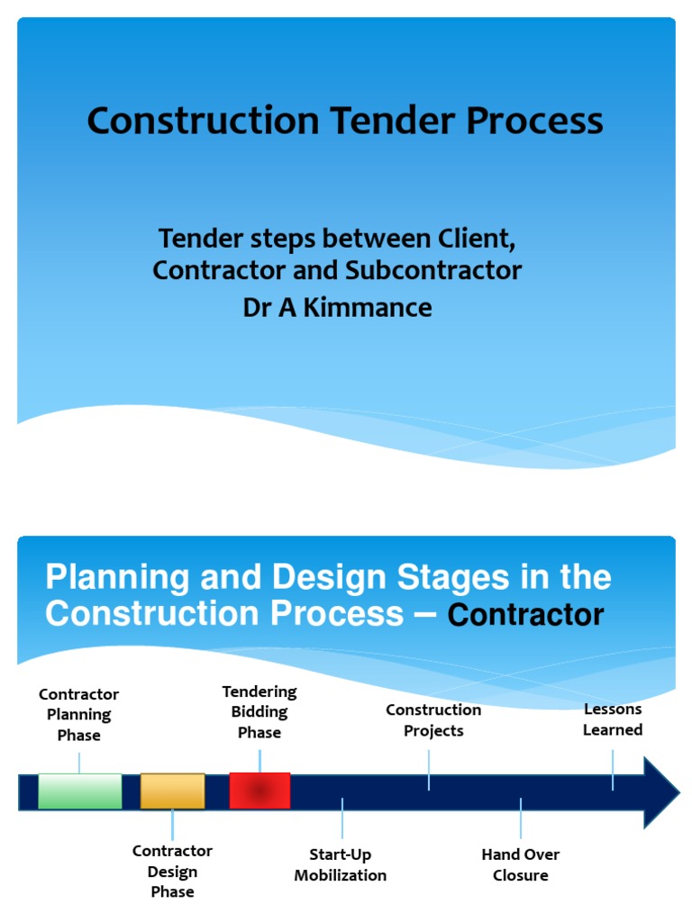 Construction Tender Process | PDF | General Contractor | Industries